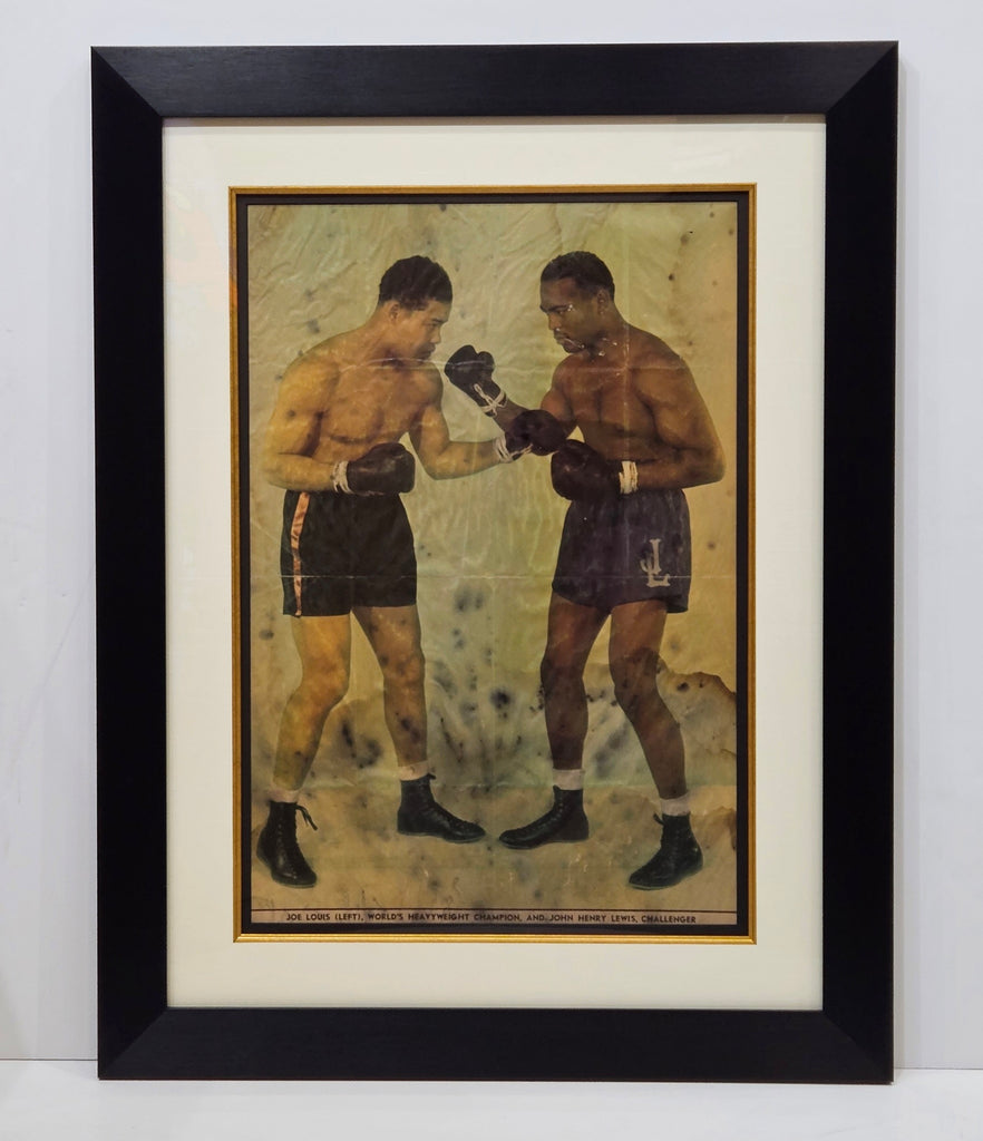 RARE NEWSPRINT BROADSIDE OF JOE LOUIS VS. JOHN HENRY LEWIS – Zazoo Fine ...