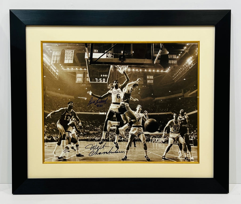 WILT CHAMBERLAIN AND BILL RUSSELL HAND-SIGNED PHOTOGRAPH – Zazoo Fine ...