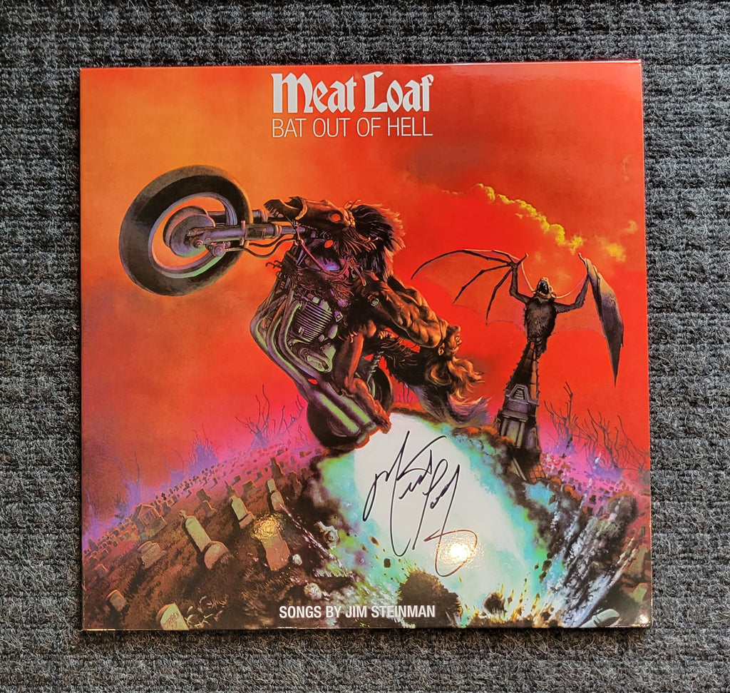 MEAT LOAF: BAT OUT OF HELL ALBUM AND VINYL SET_UP - SIGNED BY MEAT LOA ...
