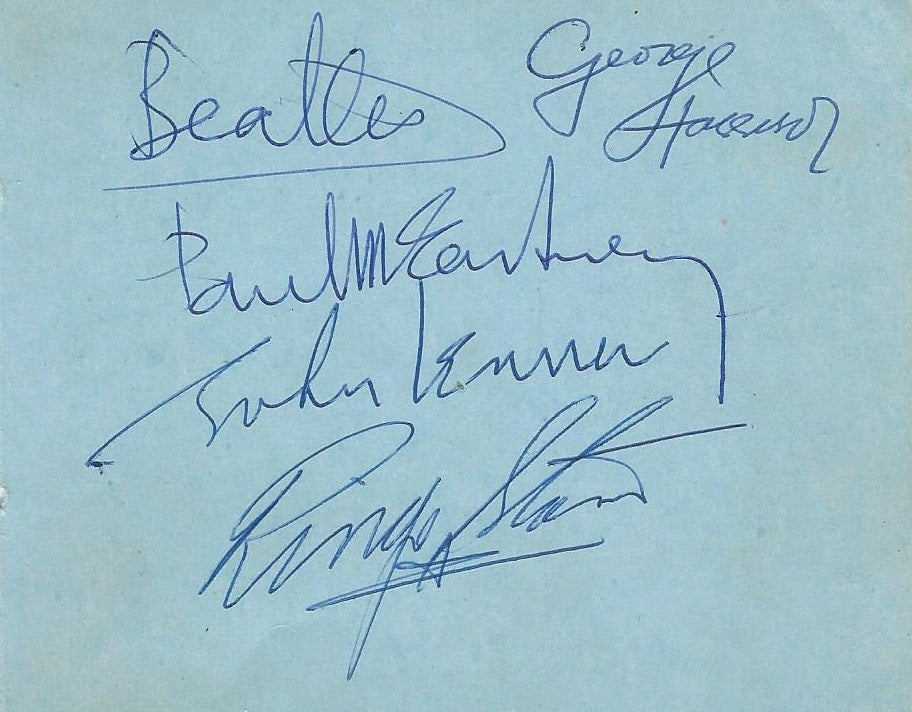 ORIGINAL BEATLES AUTOGRAPHS WITH HISTORIC FINE ART PHOTOGRAPH – Zazoo ...
