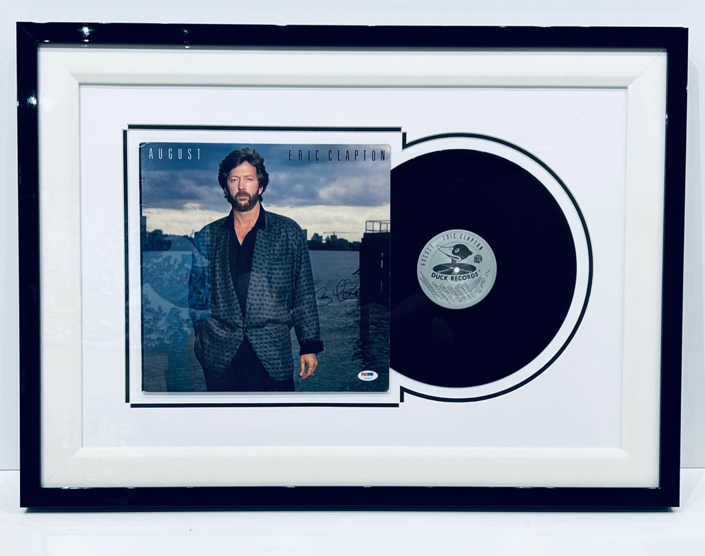 ERIC CLAPTON ' AUGUST ' SIGNED ALBUM COVER WITH VINYL SET-UP – Zazoo ...