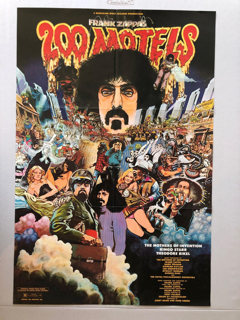 FRANK ZAPPA - 200 MOTELS ORIGINAL MOVIE AND SOUNDTRACK POSTER (1971 ...