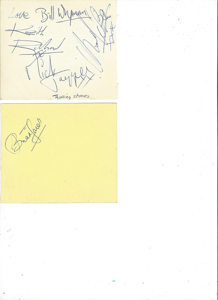 ORIGINAL ROLLING STONES AUTOGRAPHS WITH HISTORIC FINE ART PHOTOGRAPH ...