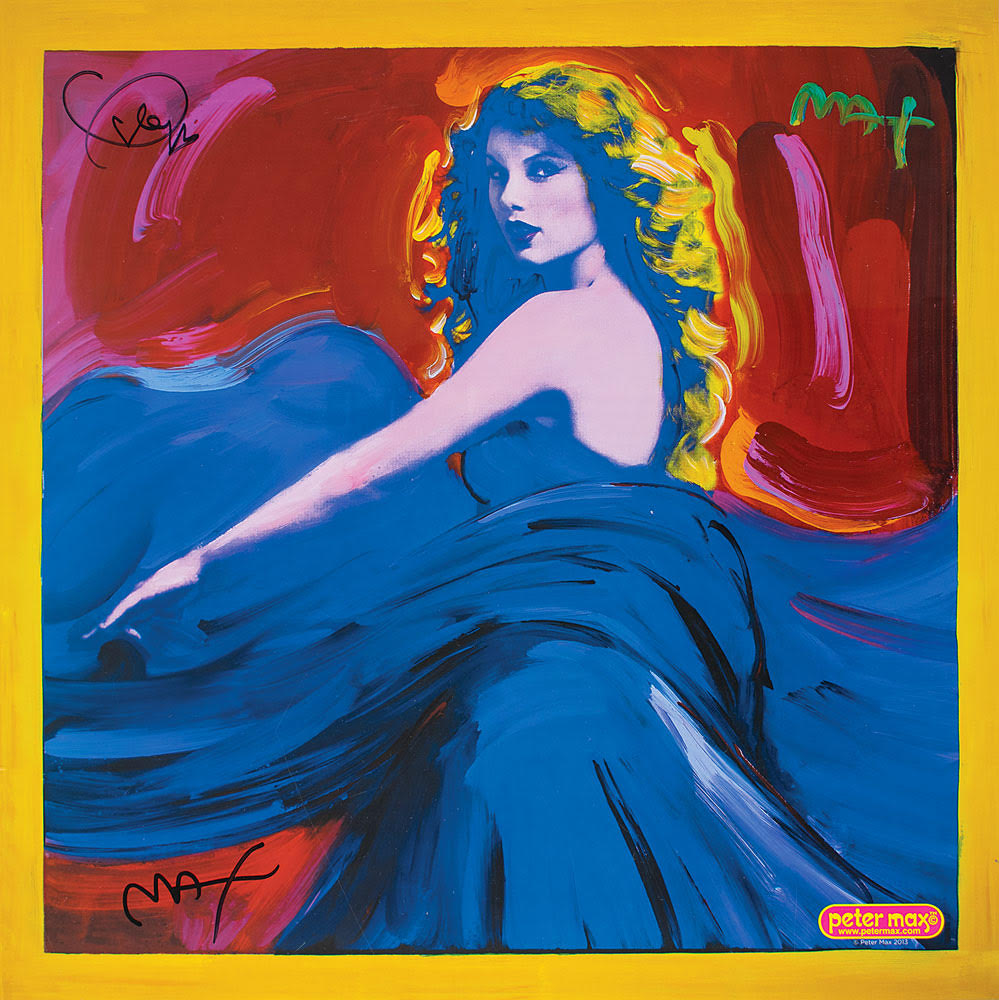 TAYLOR SWIFT POSTER - HAND SIGNED BY TAYLOR SWIFT AND ARTIST PETER MAX ...