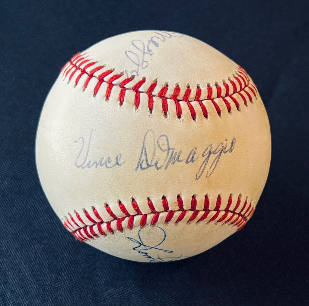 DIMAGGIO BROTHERS - JOE, DOM AND VINCE DIMAGGIO - HAND-SIGNED BASEBALL ...